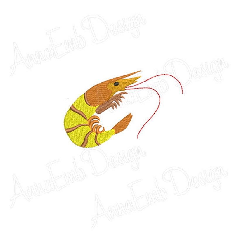 Shrimp Embroidery Design. Shrimp Silhouette. Shrimp Mini - Etsy