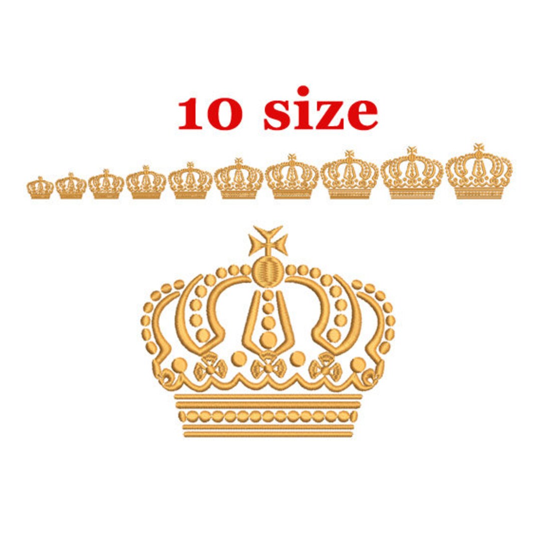 Royal Crown Embroidery Design. Machine Embroidery Design. Tiara ...