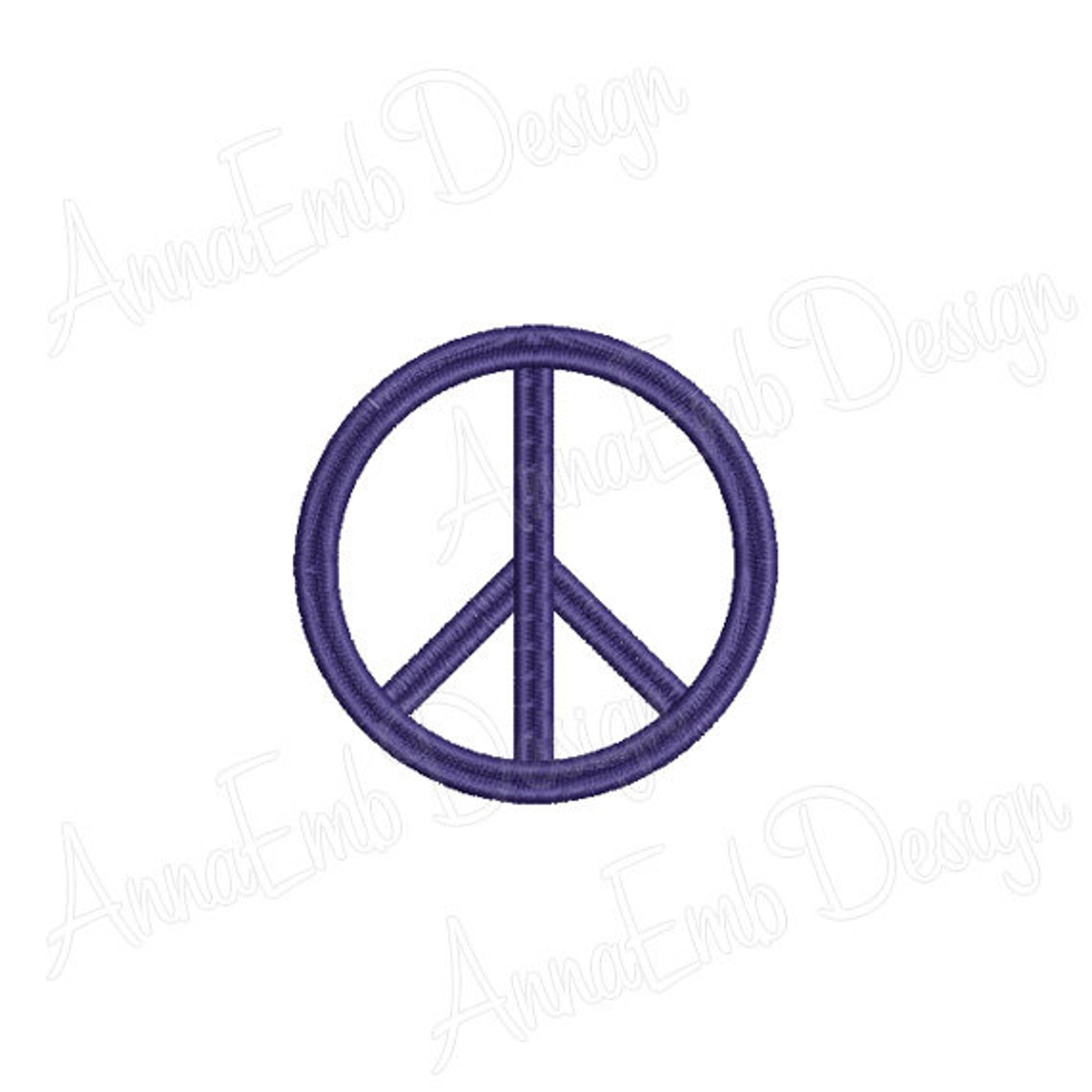 Peace Sign Embroidery Design. Mini Peace Sign. Peace Sign | Etsy