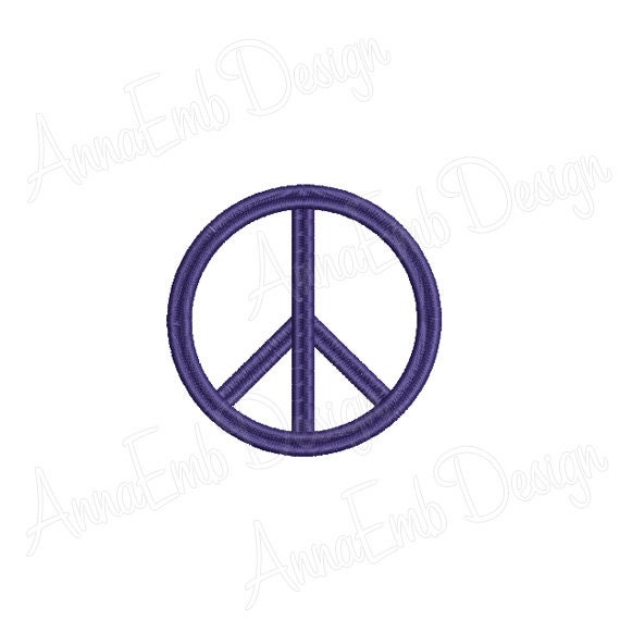 Peace Sign Embroidery Design. Mini Peace Sign. Peace Sign | Etsy
