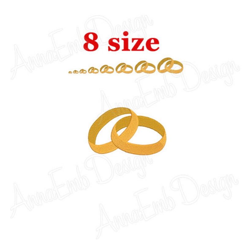 Wedding Rings Embroidery Design. Wedding Rings Silhouette - Etsy