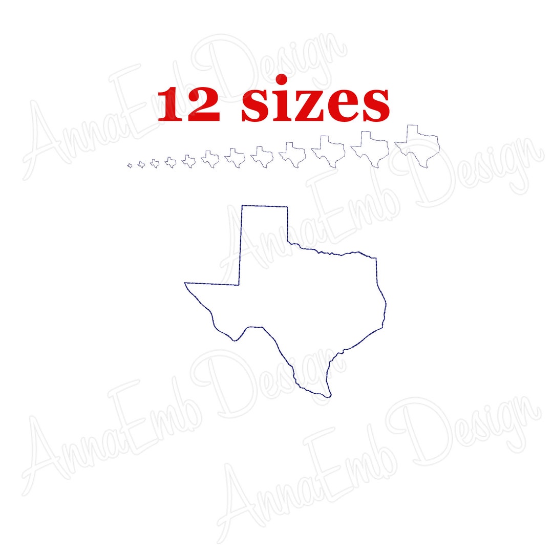 Texas Embroidery Design. Texas State Design. Machine Embroidery. Texas ...