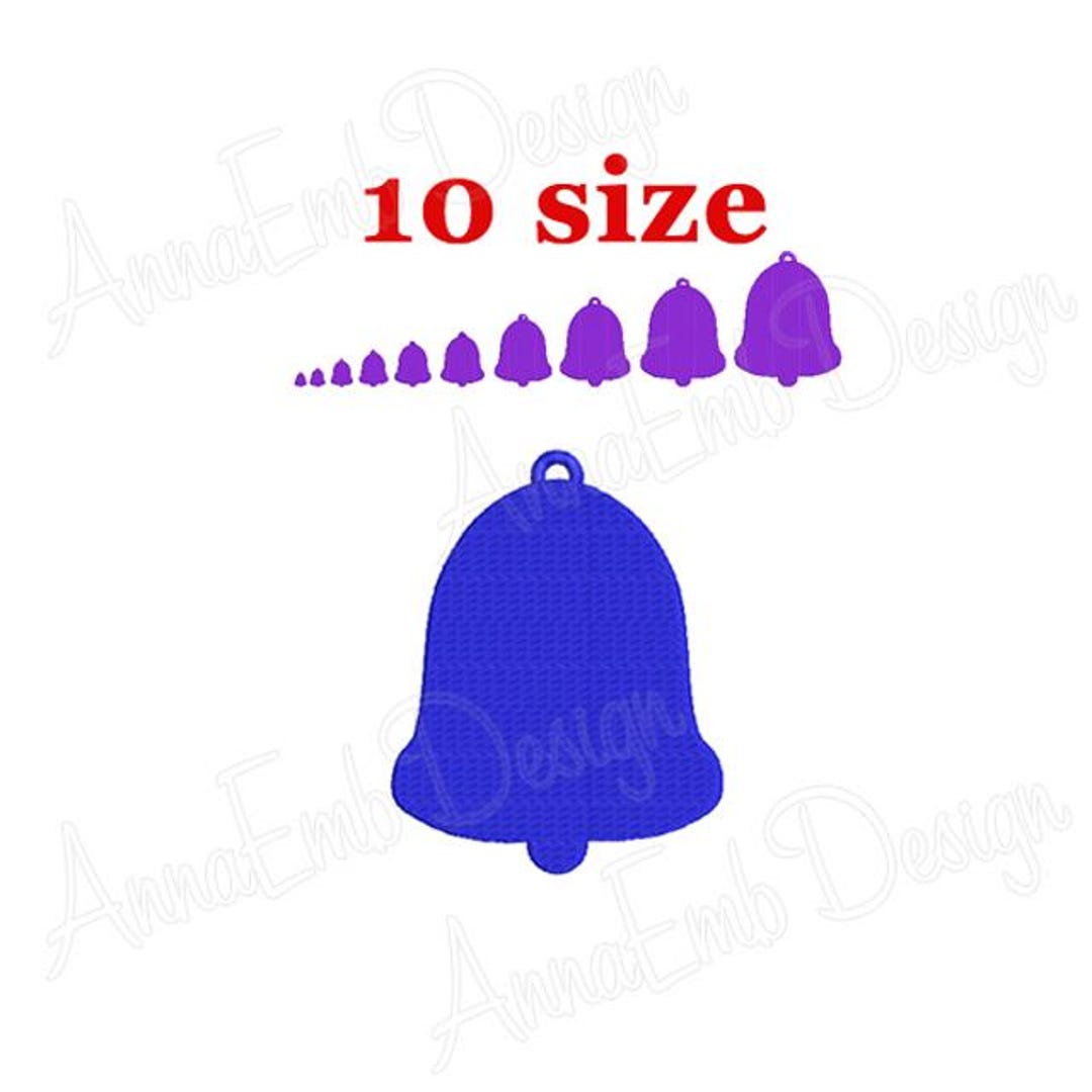 Bell Embroidery Design. Mini Bell. Christmas Bell Embroidery Design ...