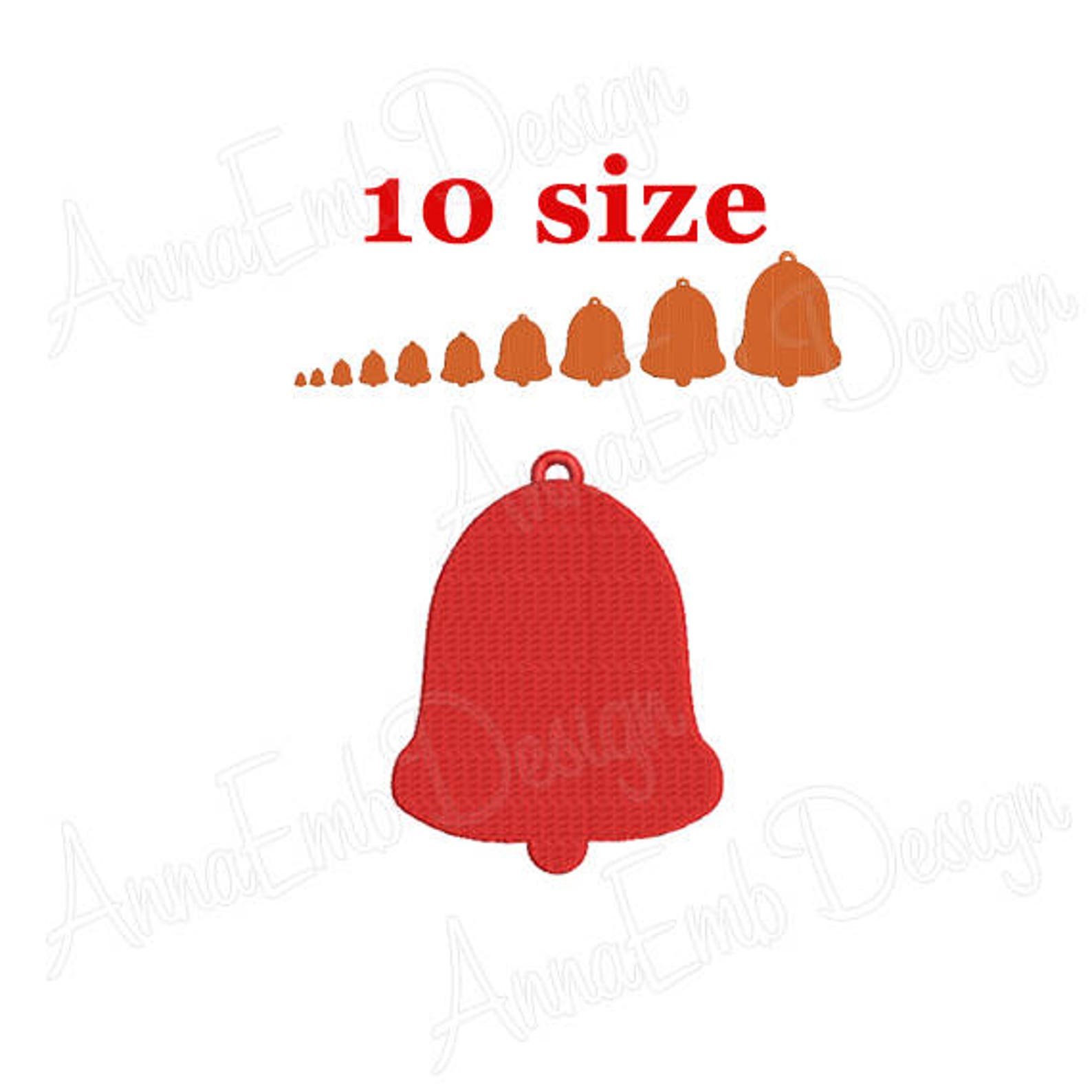 Bell Embroidery Design. Mini Bell. Christmas Bell Embroidery - Etsy