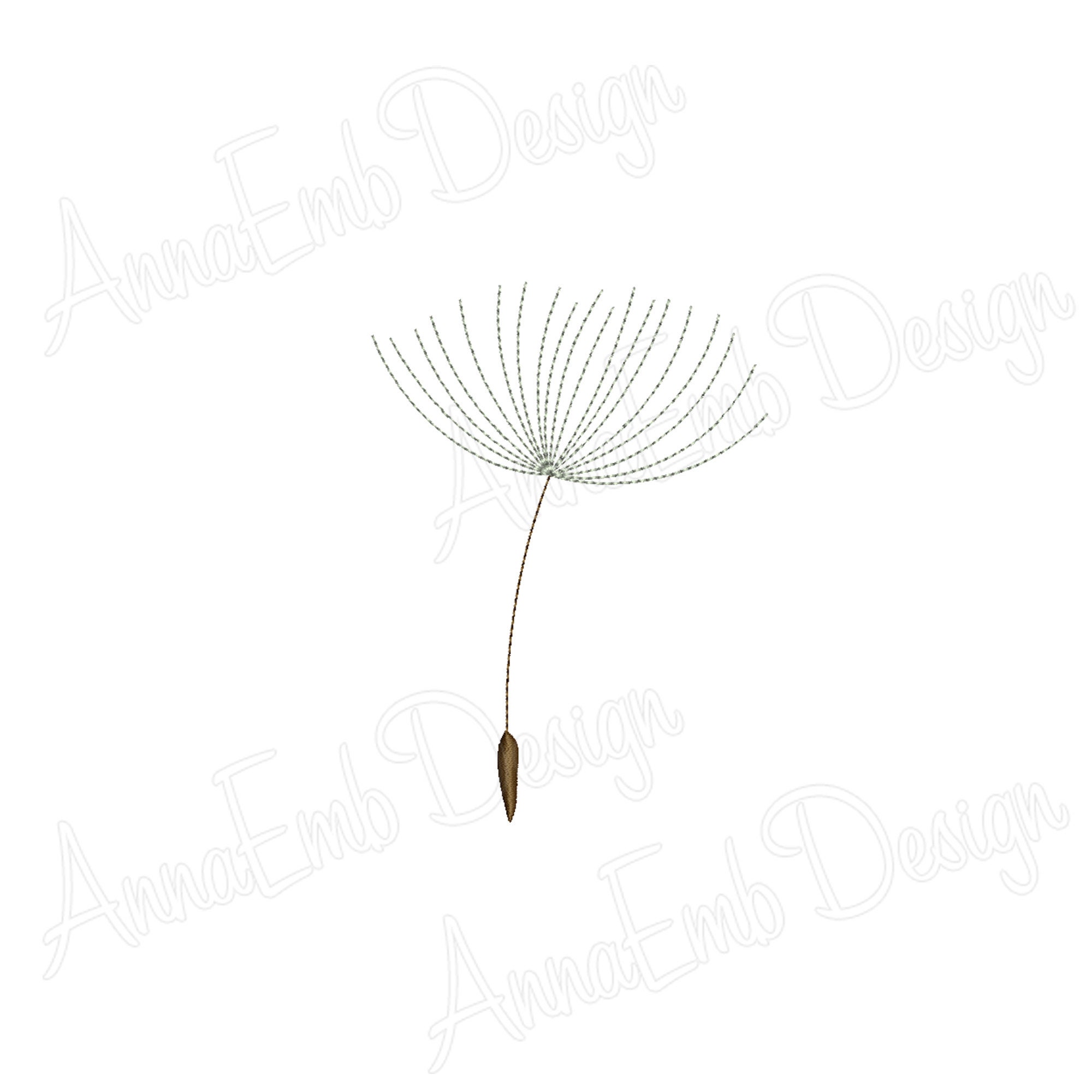 Dandelion Embroidery Design. Dandelion Machine Embroidery. Pattern ...