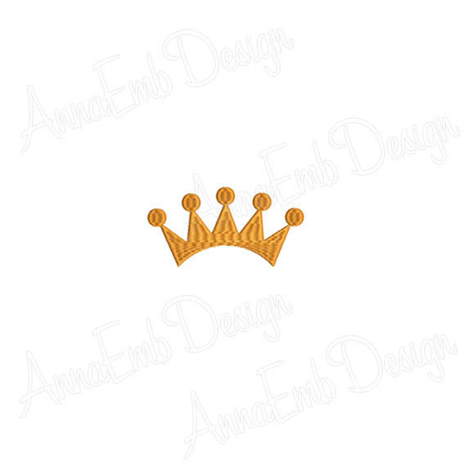Crown Embroidery Design. Crown Mini Embroidery Design. Tiara Embroidery ...