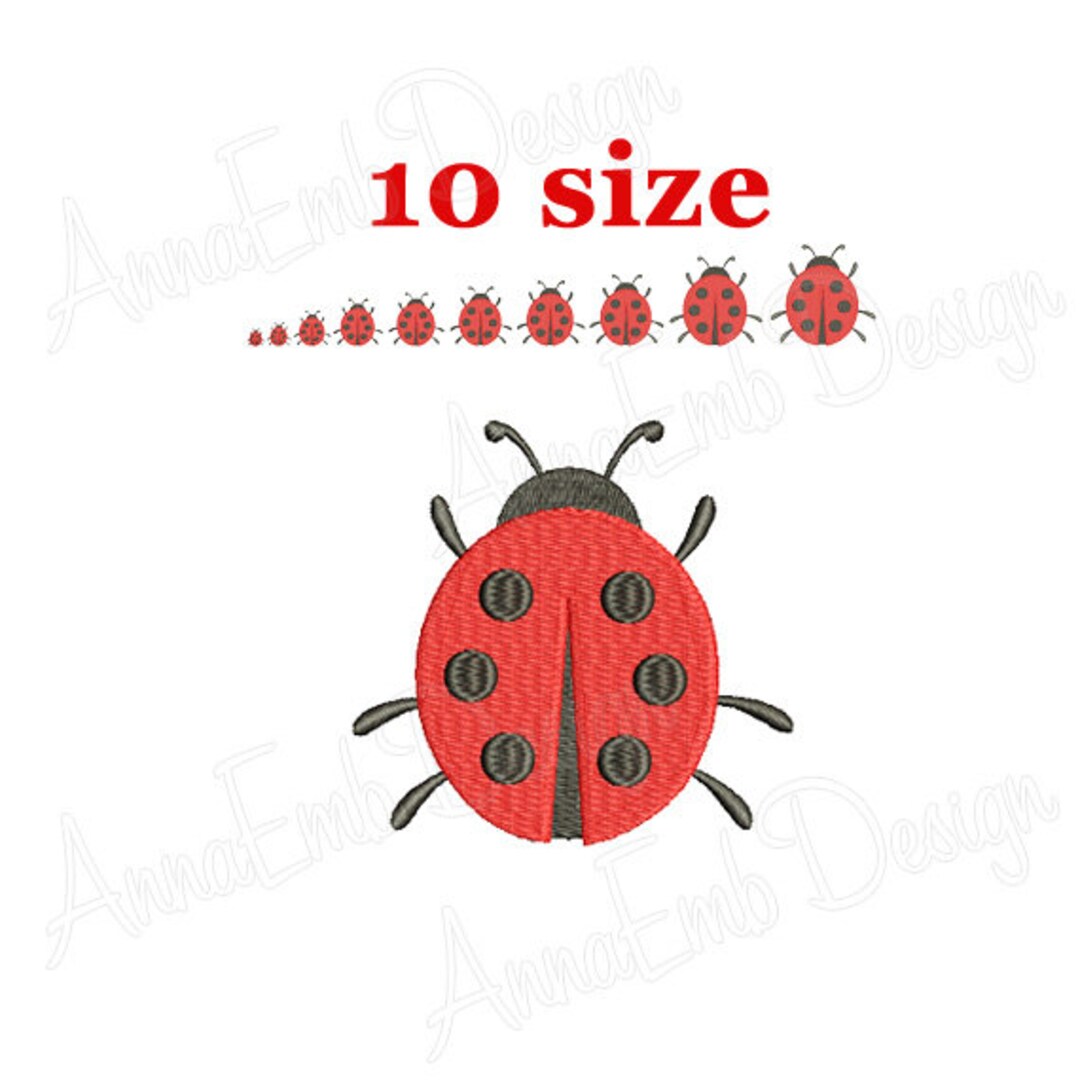 Ladybug Embroidery Design. Ladybug Silhouette Embroidery Design ...