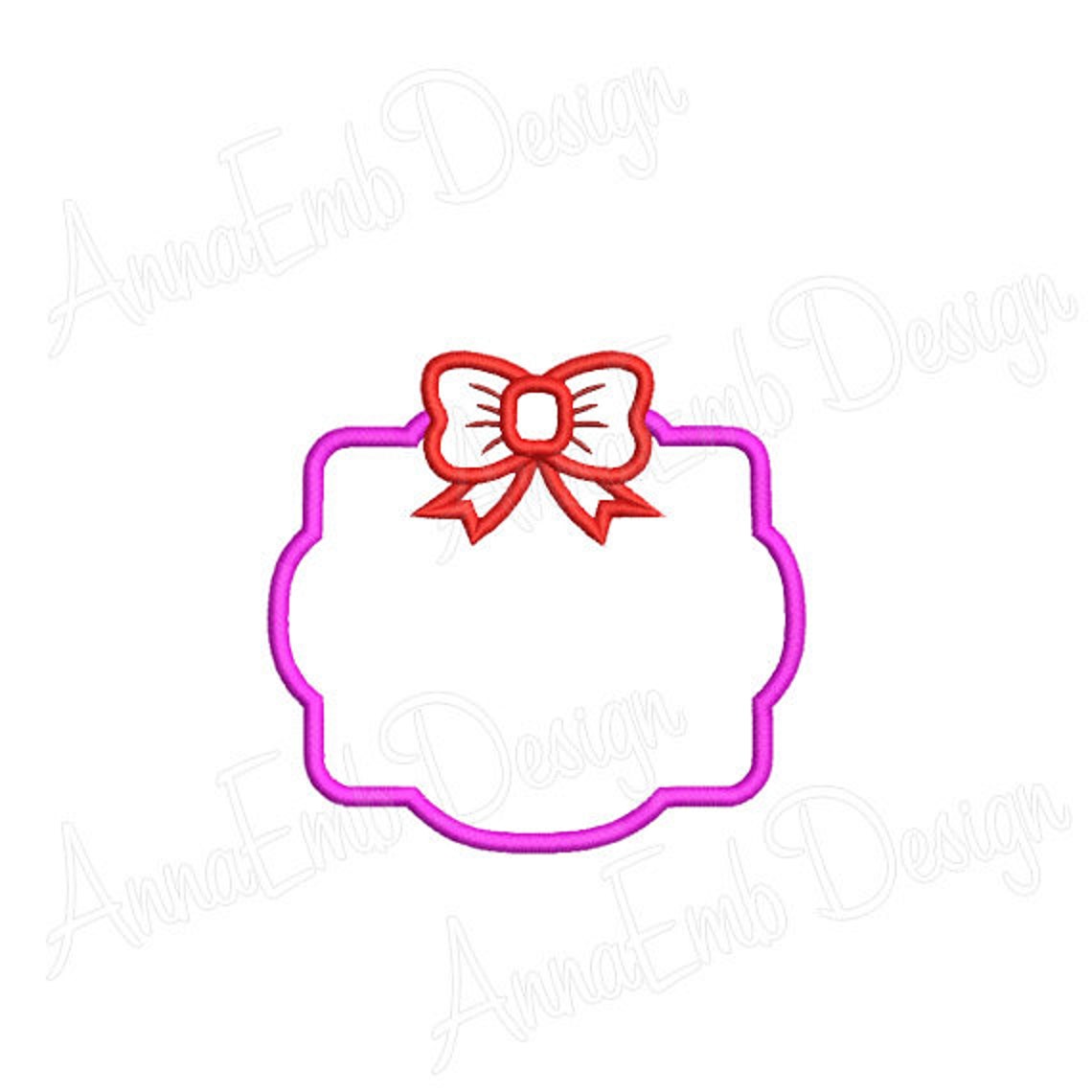 Scallop Monogram Frame Applique Embroidery Design. Scalloped - Etsy