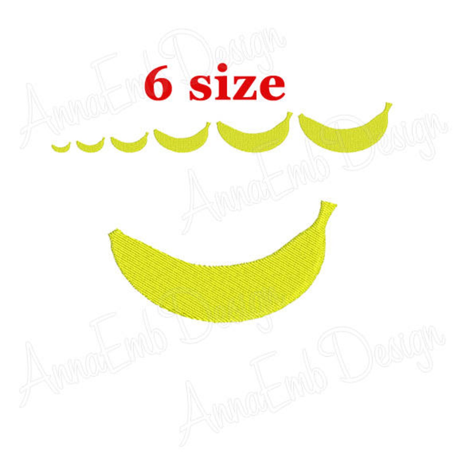 Banana Embroidery Design. Banana Mini Embroidery. Fruit | Etsy