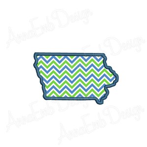 Iowa Applique Embroidery Design. Iowa State Design. Machine Embroidery ...
