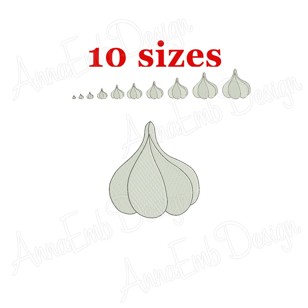Garlic Embroidery Design. Garlic Fill Design. Machine Embroidery Design ...