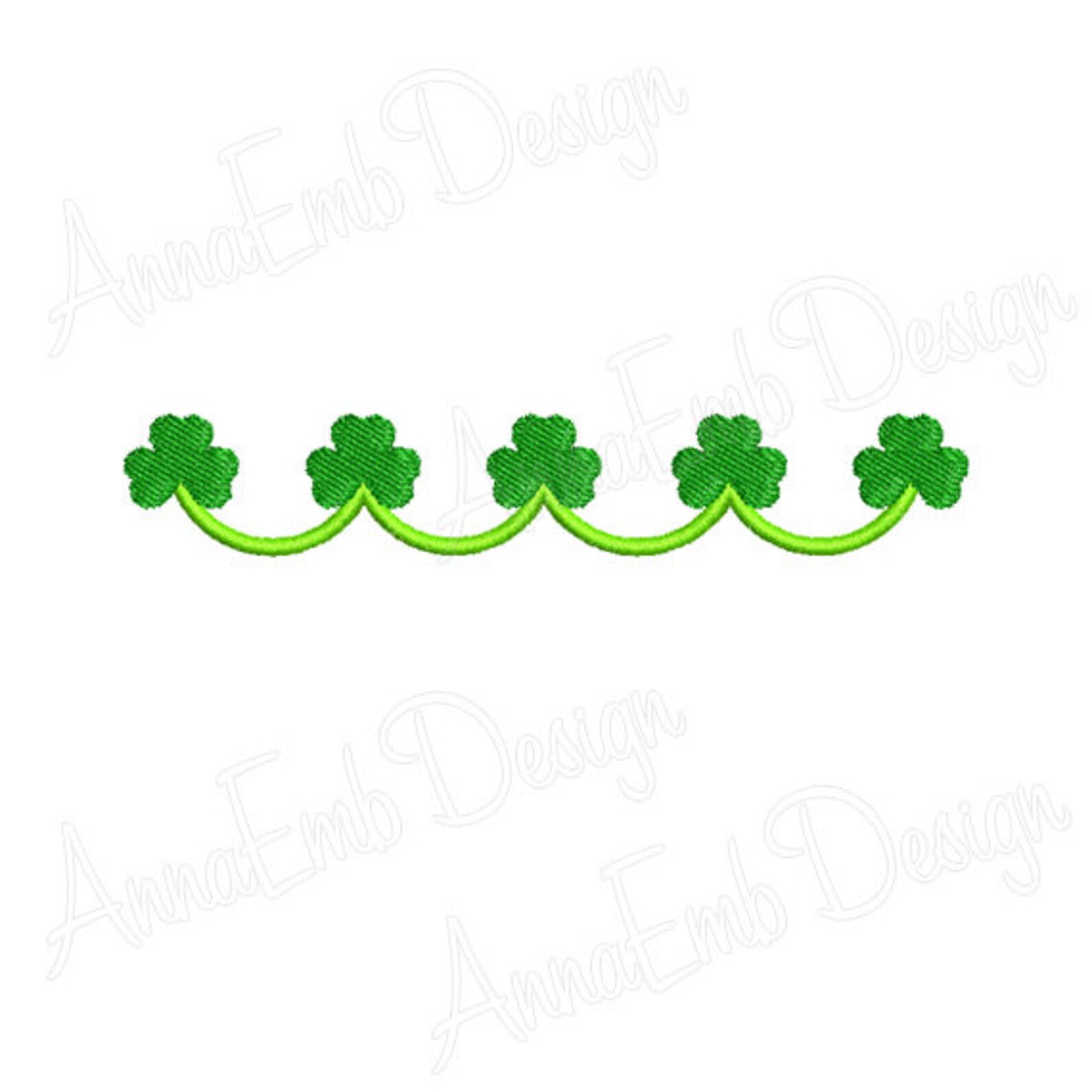Clover Border Embroidery Design. Machine Embroidery. Frame | Etsy
