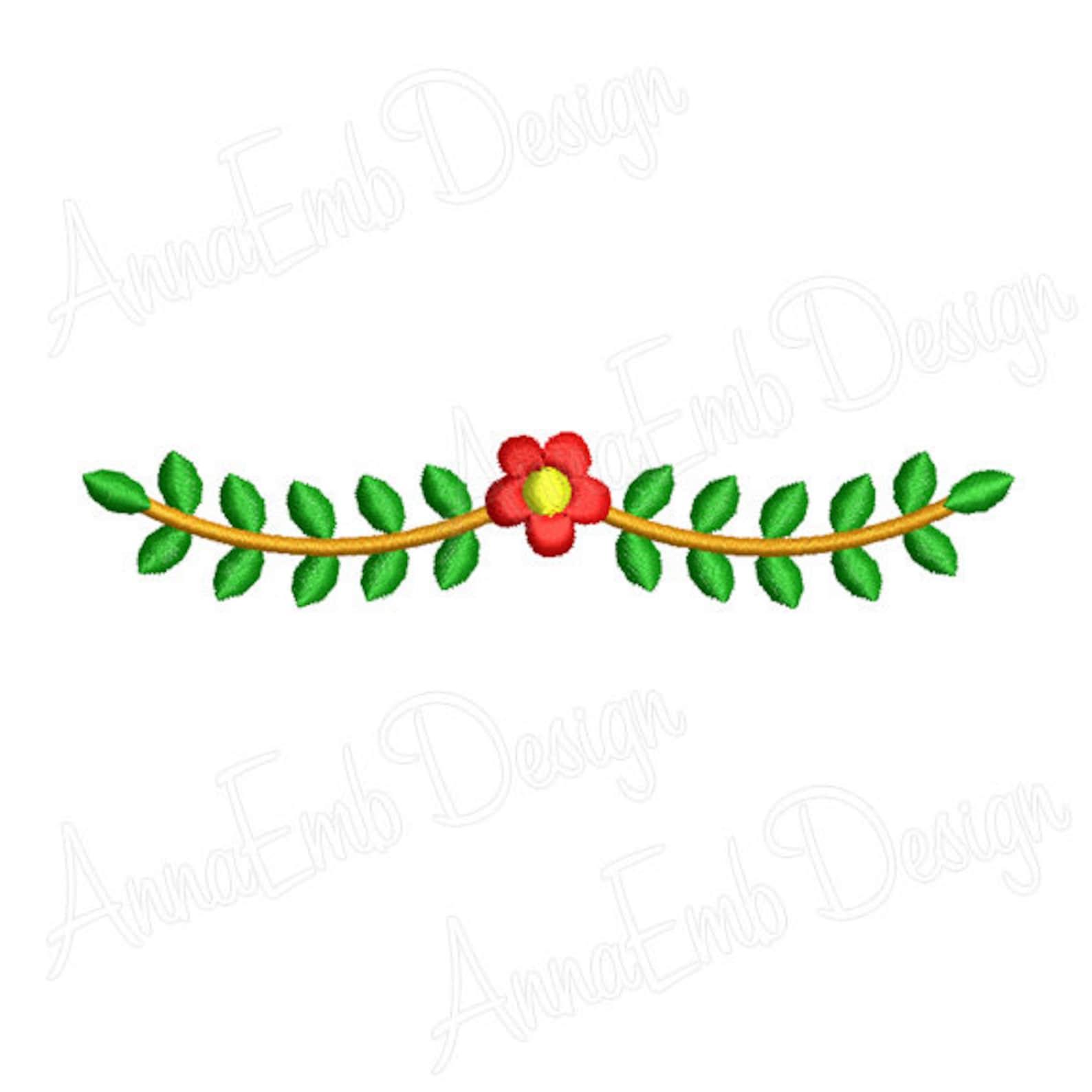 Flower Border Embroidery Design. Machine Embroidery. Frame - Etsy