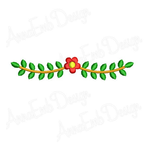 Flower Border embroidery design. Machine embroidery. Frame | Etsy