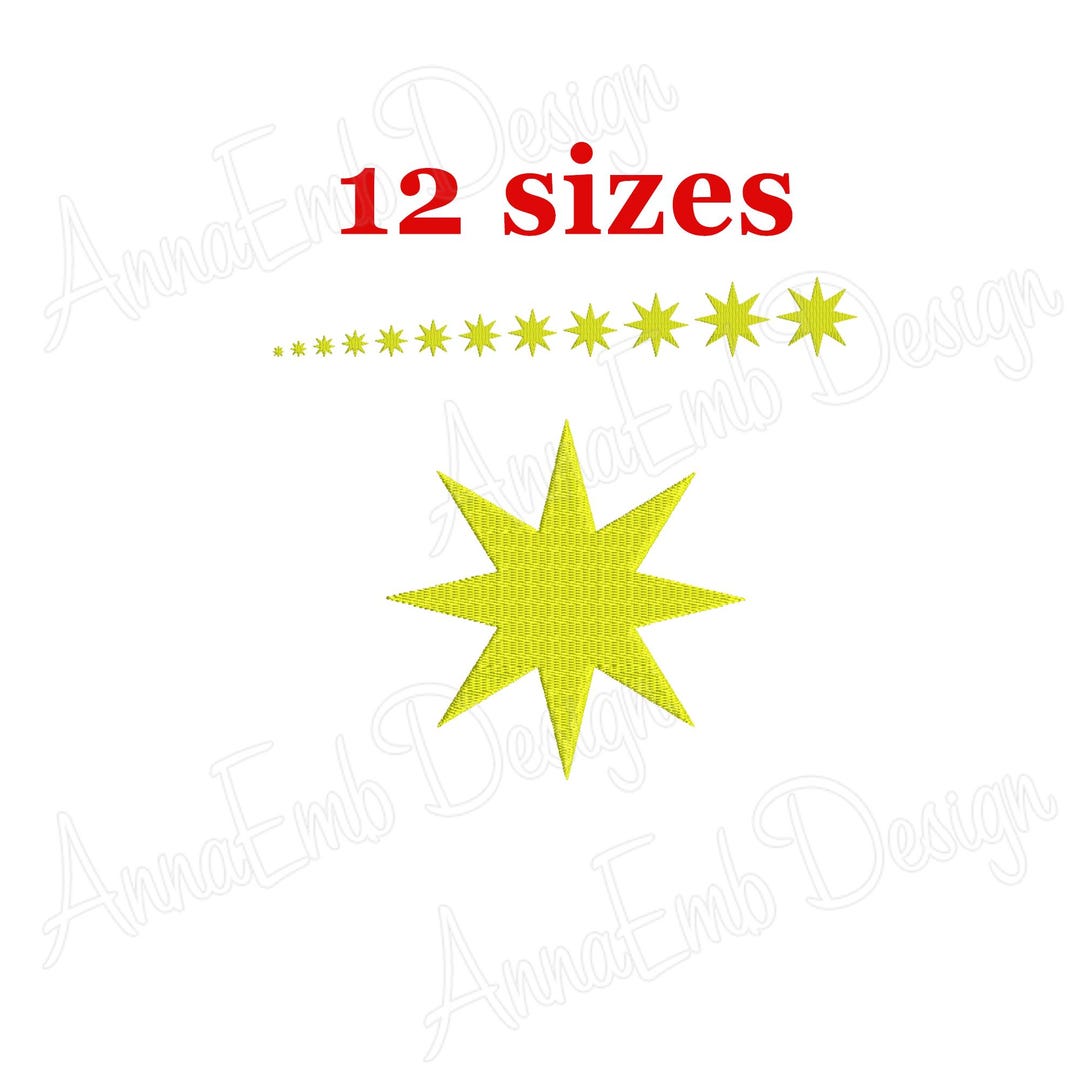 Star Embroidery Design. Star Fill Design. Embroidery Pattern. Mini Star ...