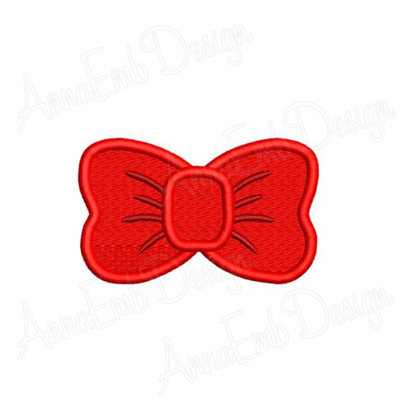 Bow Embroidery Design. Bow Mini Embroidery Design. Machine Embroidery ...