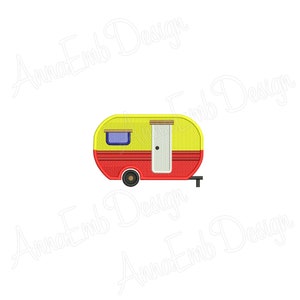 Camper Trailer Embroidery. Camping Trailer Embroidery Design. Travel ...