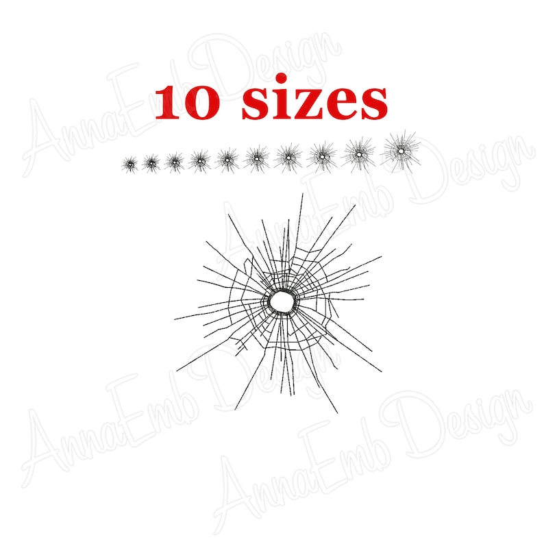 Bullet Hole Machine Embroidery Design (instant Download) - Etsy