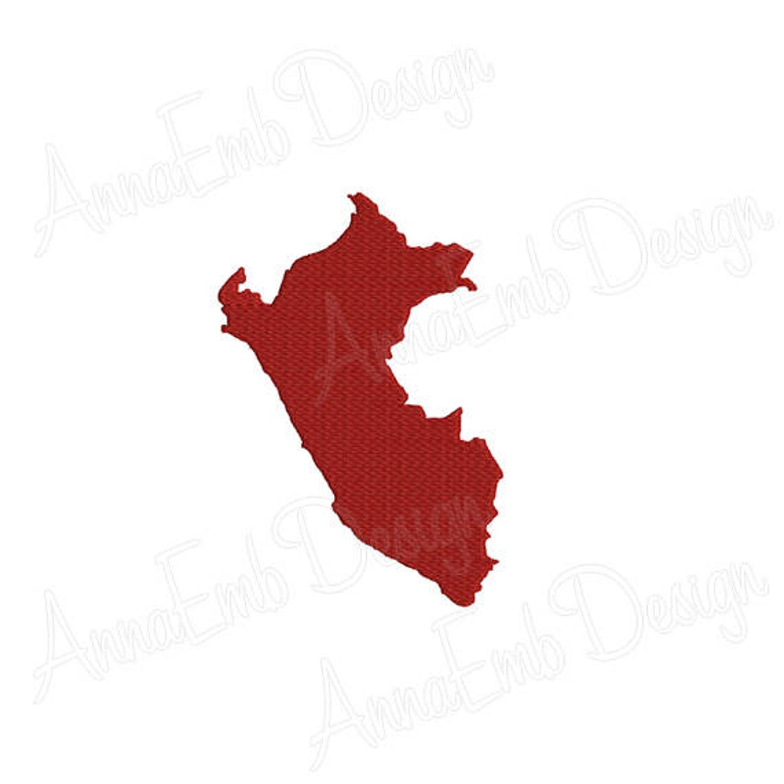 Peru Embroidery Design. Machine Embroidery. Peru Filled | Etsy