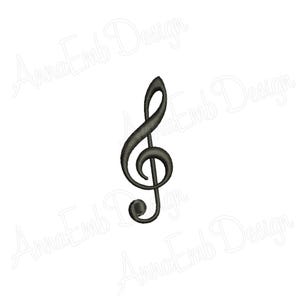 Treble Clef Embroidery Design. Machine Embroidery Design. Treble Clef ...