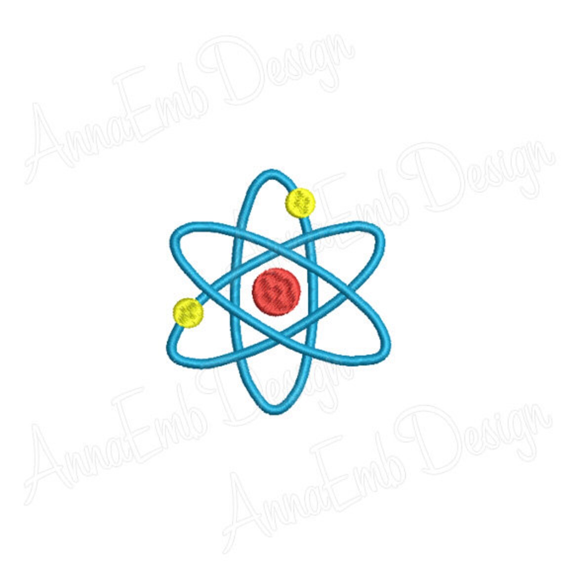 Atom Embroidery Design. Atom Mini. Atom Silhouette. Atom - Etsy