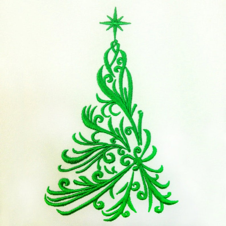 Christmas Tree Embroidery Design. Christmas Embroidery. Tree - Etsy