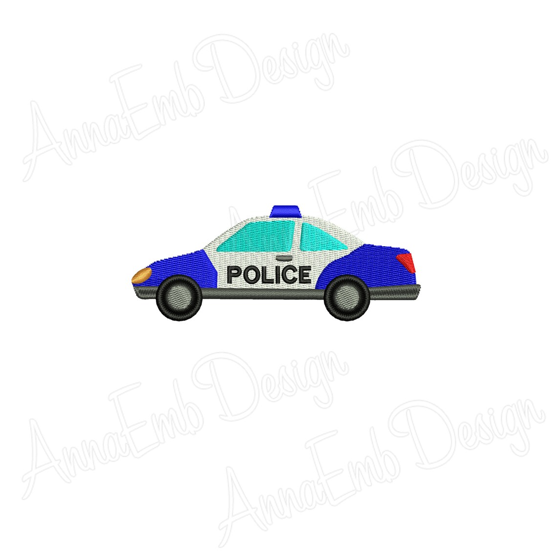 Police Car Embroidery Design. Police Car Design. Mini Police - Etsy