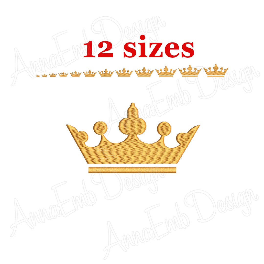 Crown Embroidery Design. Machine Embroidery Design. Tiara Embroidery ...