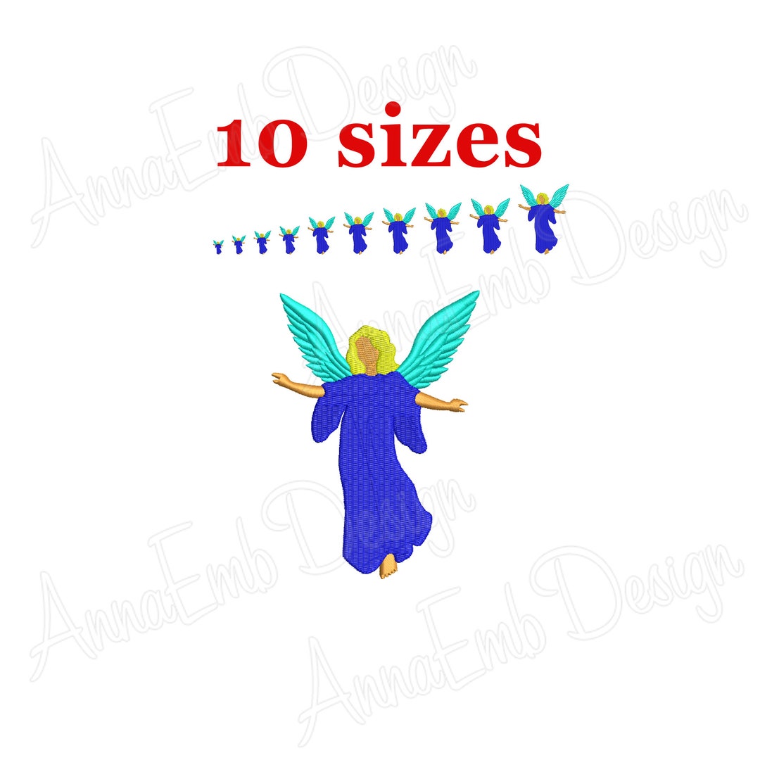 Angel Embroidery Design. Mini Angel. Angel Silhouette. Christmas Angel ...