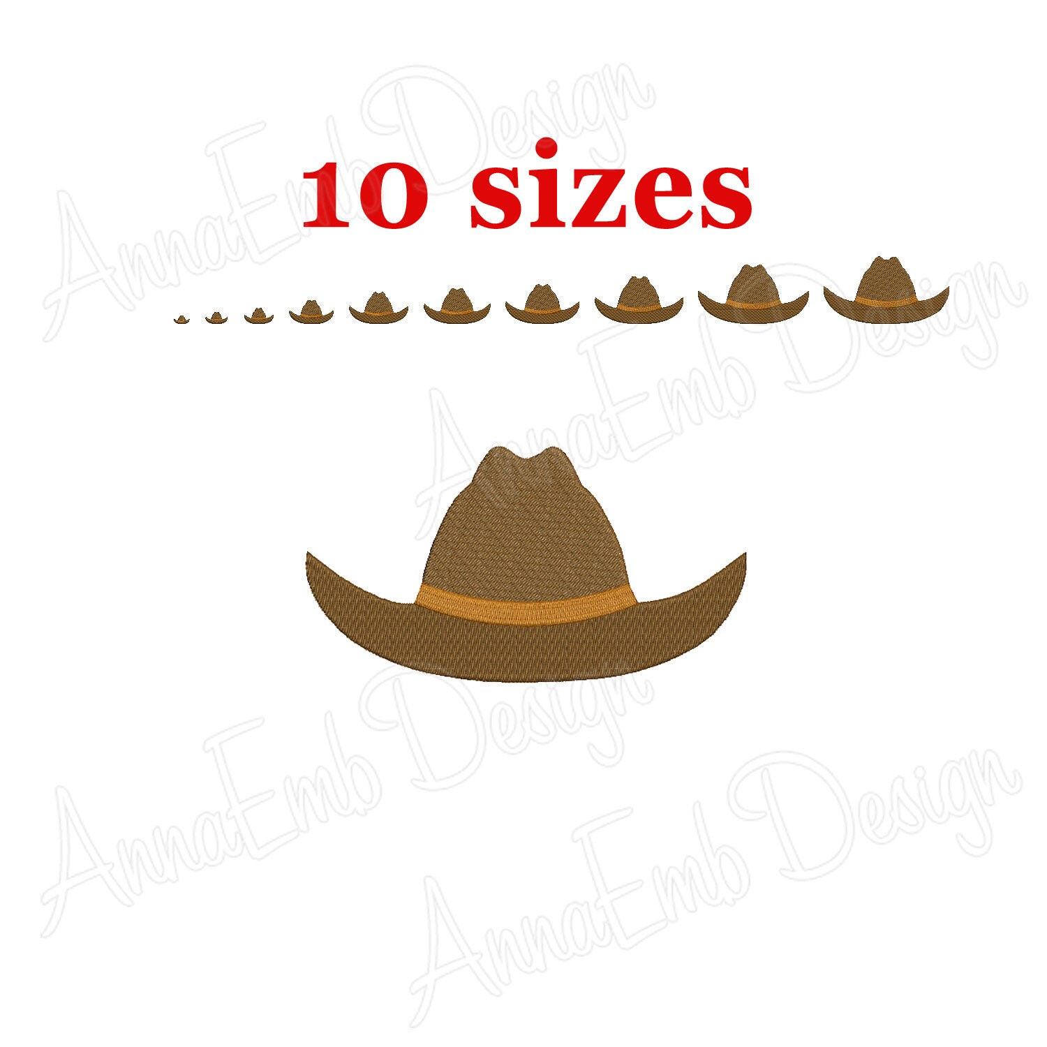 Cowboy Hat Embroidery Design. Machine Embroidery Design. | Etsy