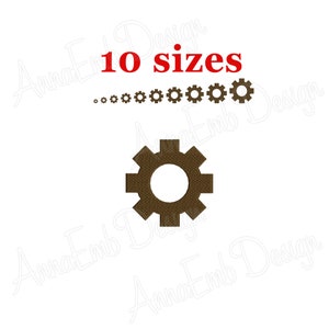 Gear Embroidery Design. Gear Cogwheel Embroidery Designs. Machine ...