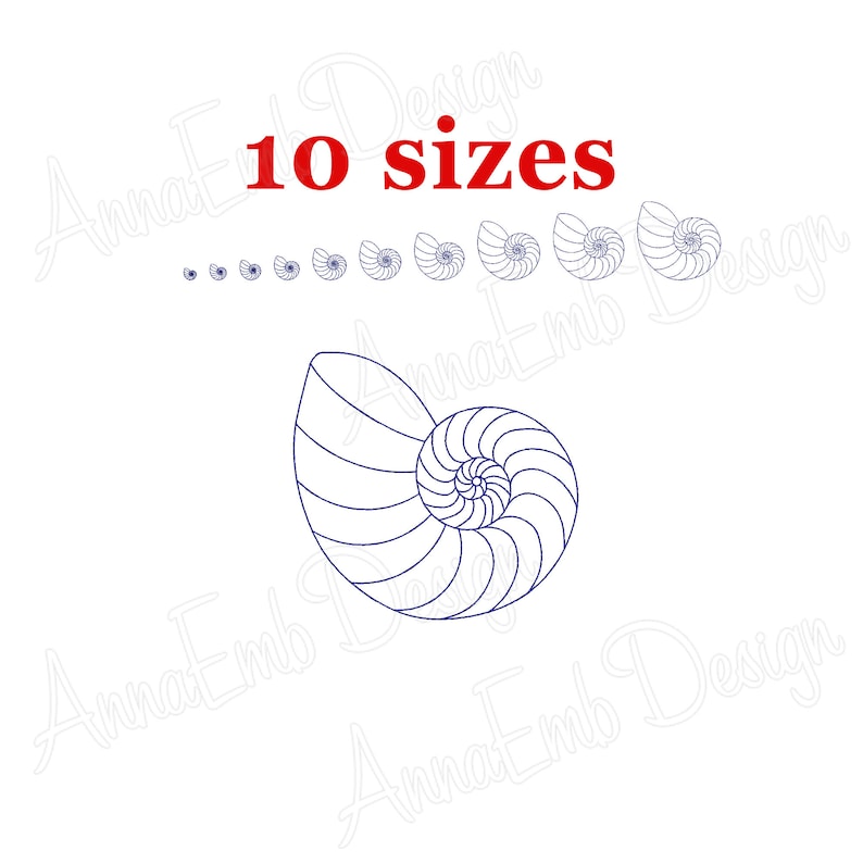 Sea Shell Embroidery Design. Sea Shell Mini Embroidery. | Etsy