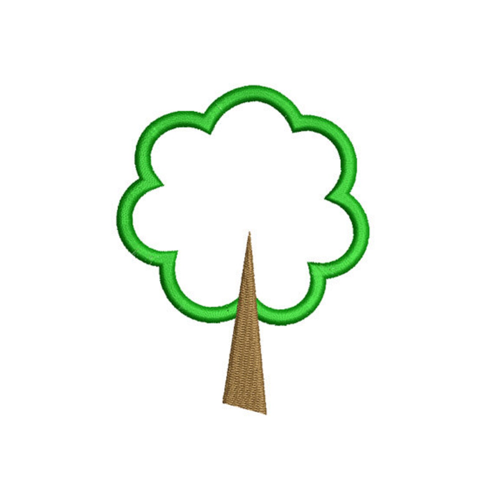 Tree Applique Embroidery Design. Tree Embroidery Design. - Etsy