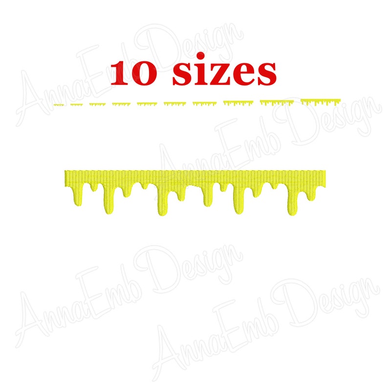 Dripping Border Embroidery Design. Machine Embroidery Design. Paint ...