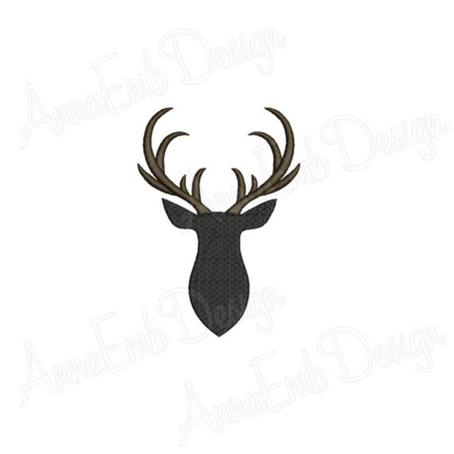 Deer Head Embroidery Design. Deer Head Mini Embroidery. Deer - Etsy