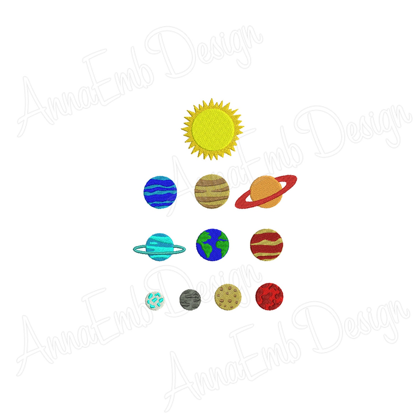 Planet Embroidery Design. Planet Mini Embroidery. Planet Silhouette ...