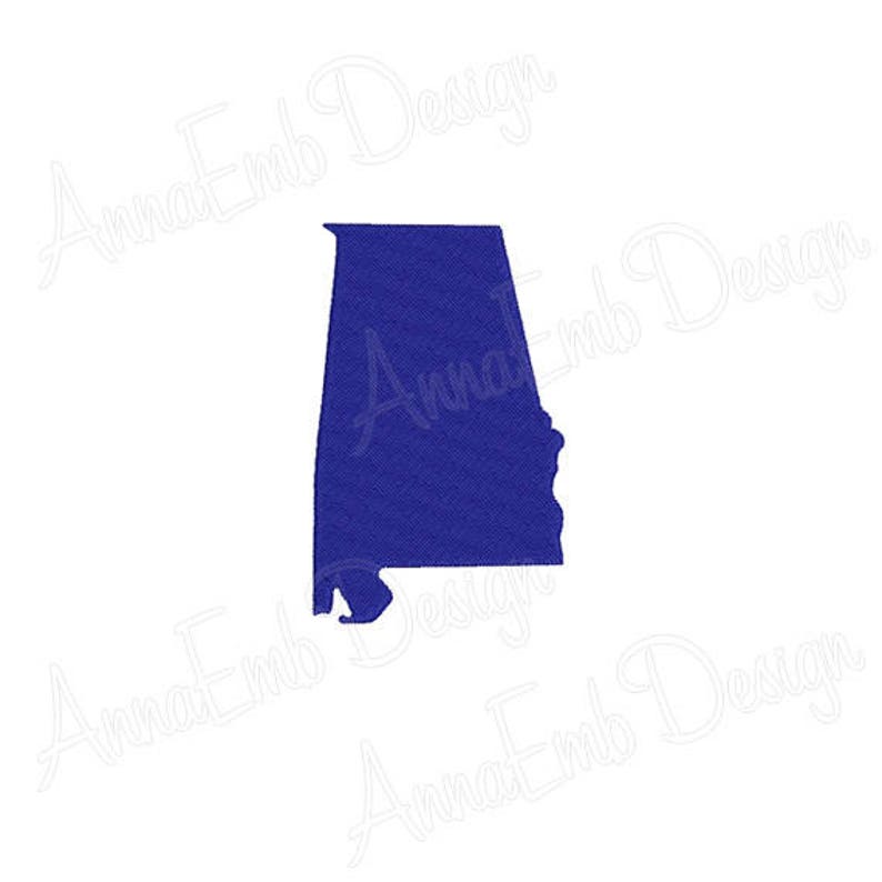 Alabama Embroidery Design. Alabama State Design. Machine - Etsy