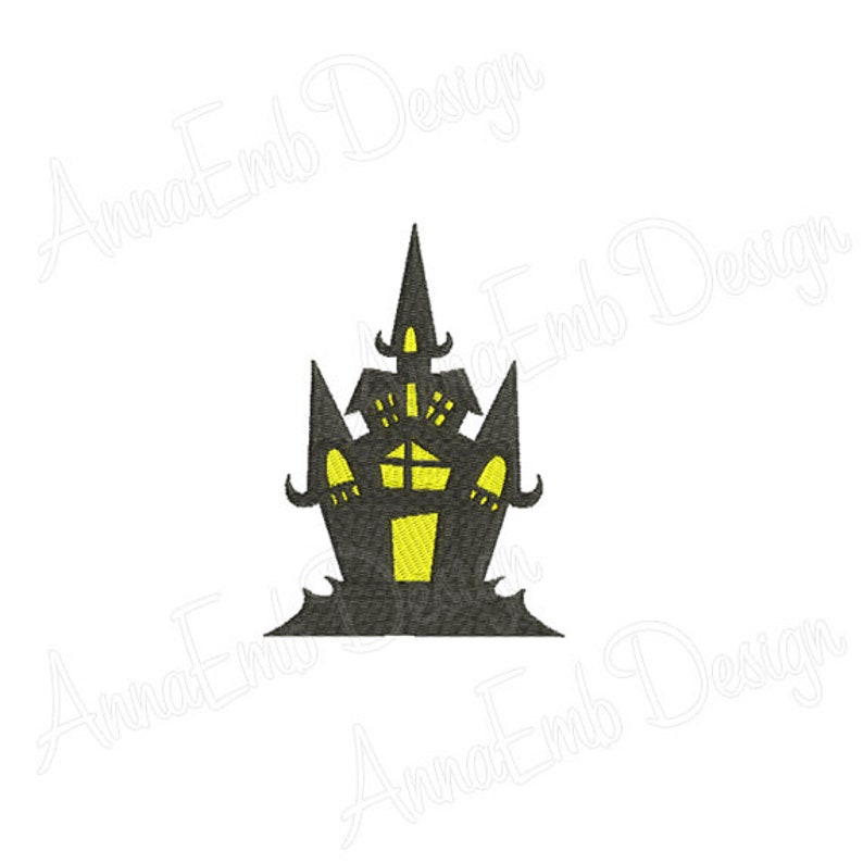 Halloween Haunted House Embroidery Design. Haunted House - Etsy