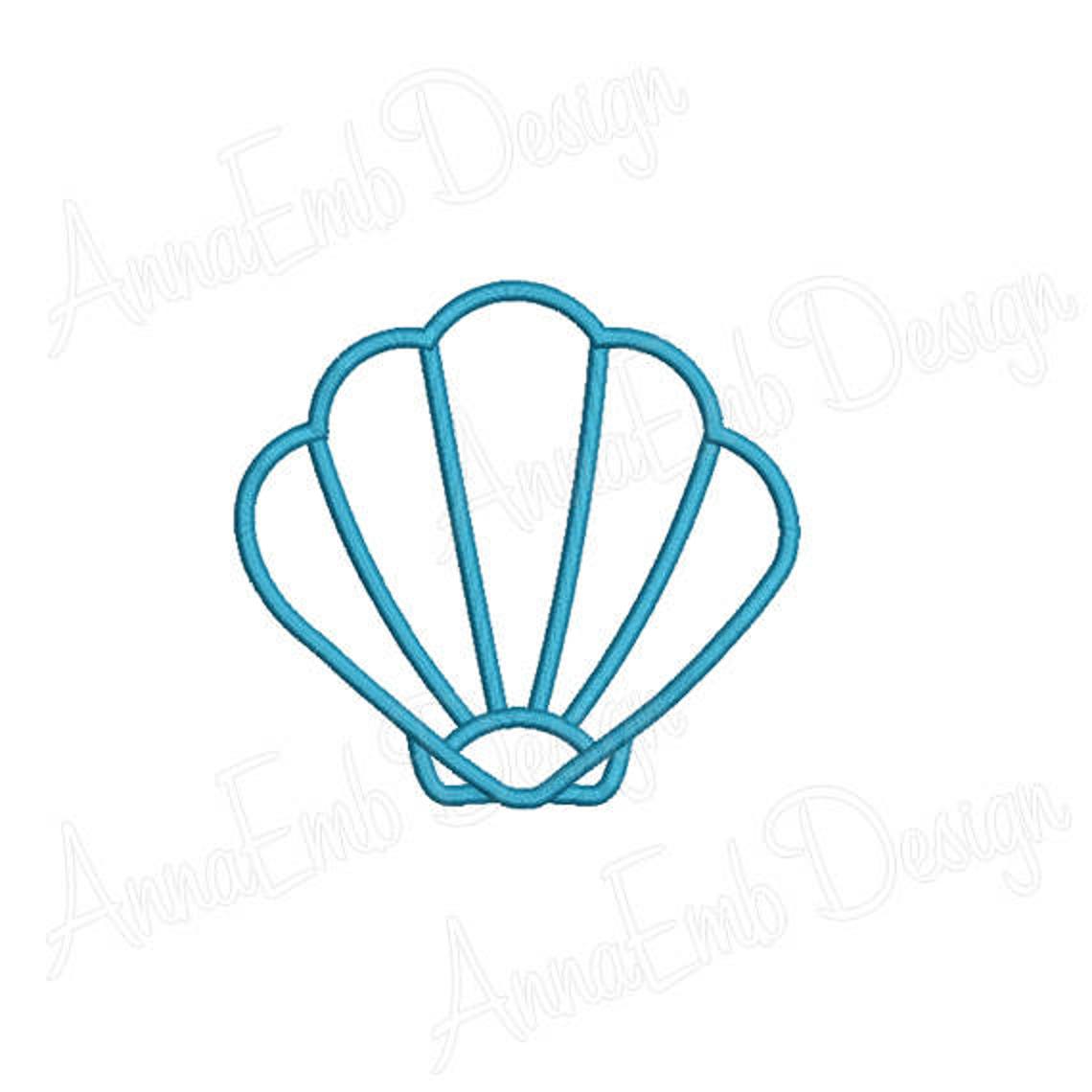 Sea Shell Applique Embroidery Design. Mini Shell. Seashell - Etsy