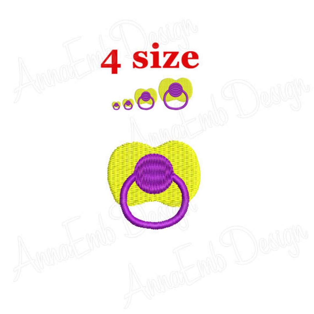 Pacifier Embroidery Design. Baby Pacifier Embroidery Design. Machine ...