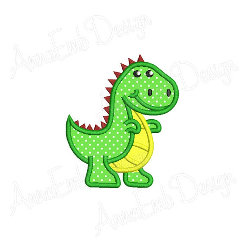 T-rex Dinosaur Applique Embroidery Design. Tyrannosaurus | Etsy