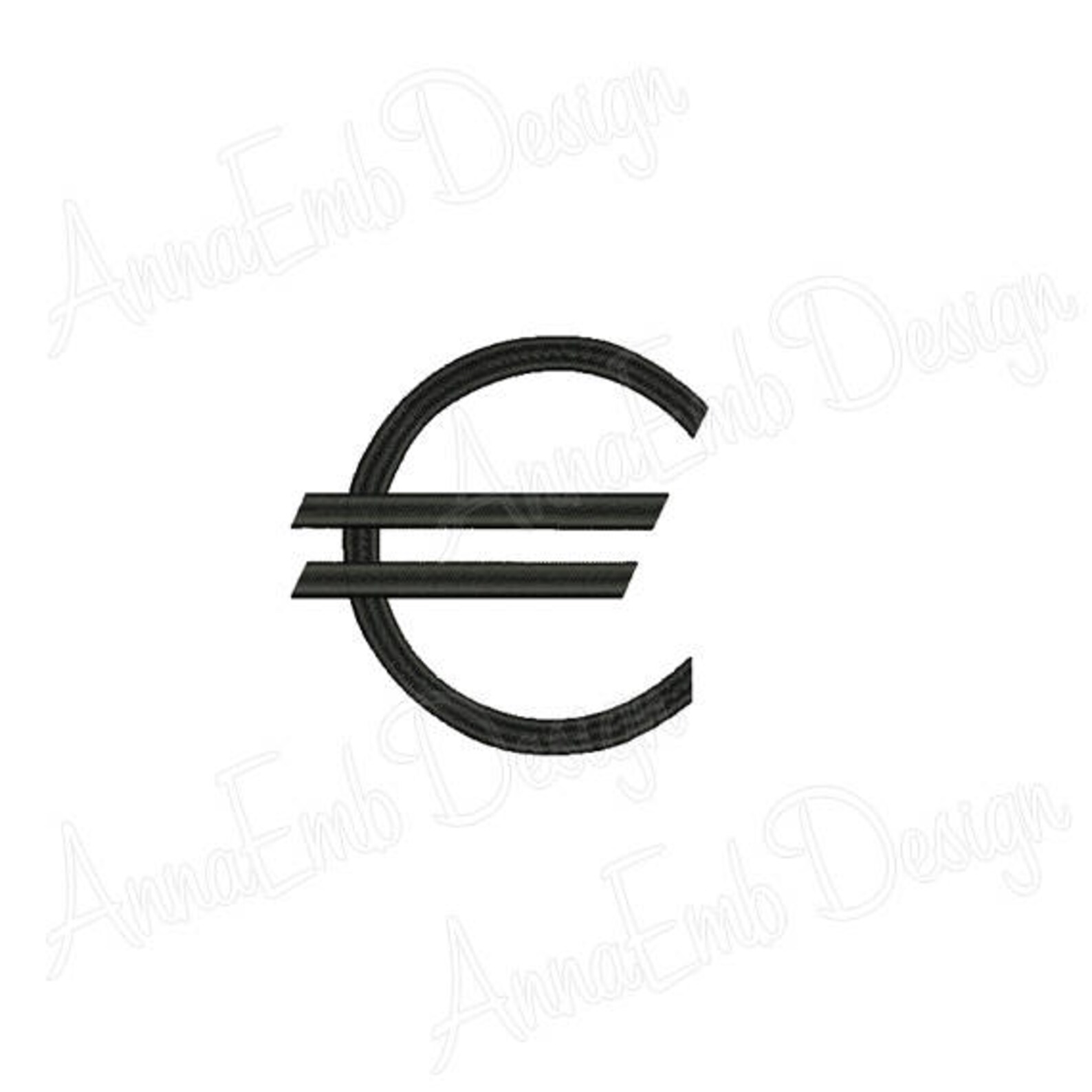 Euro Embroidery Design. Mini Euro Design. Euro Sign - Etsy