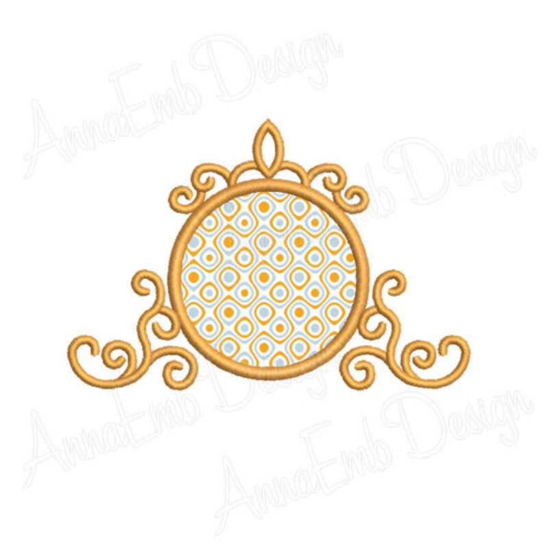 Monogram Border Applique Embroidery Design. Frame Border | Etsy