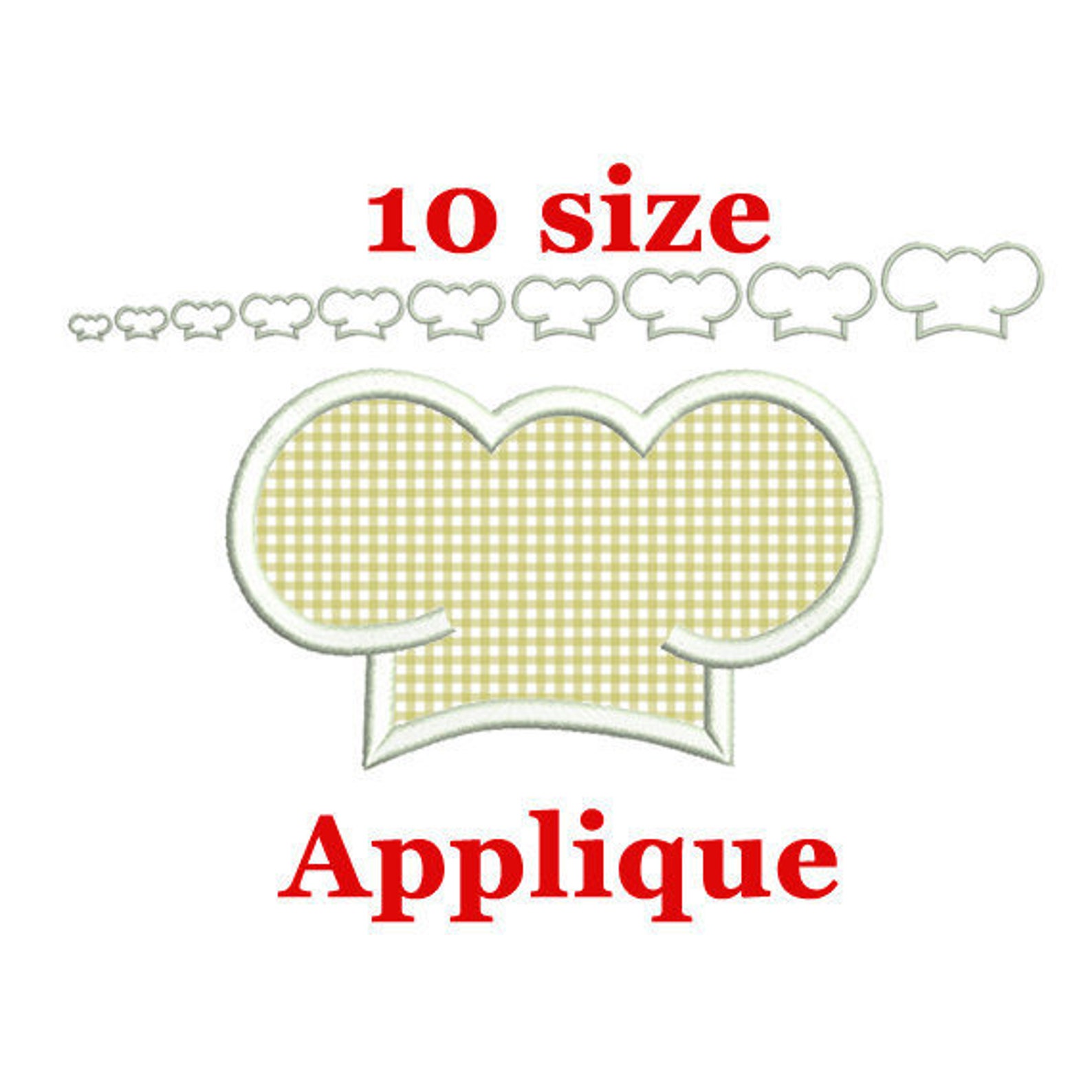 Cook Chef Hat Applique Embroidery Design. Chef Hat Embroidery - Etsy