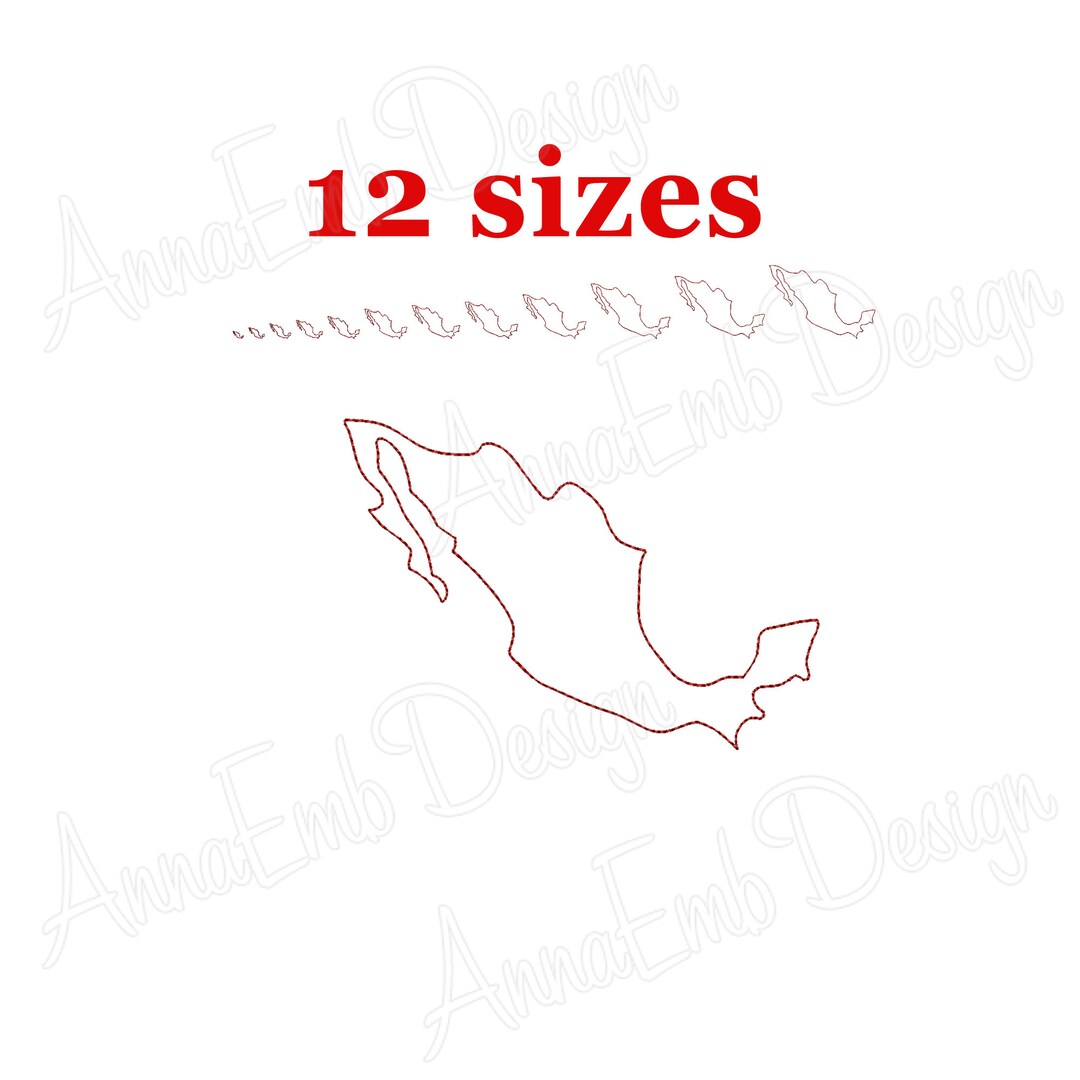 Mexico Embroidery Design. Mexico State Design. Machine Embroidery ...