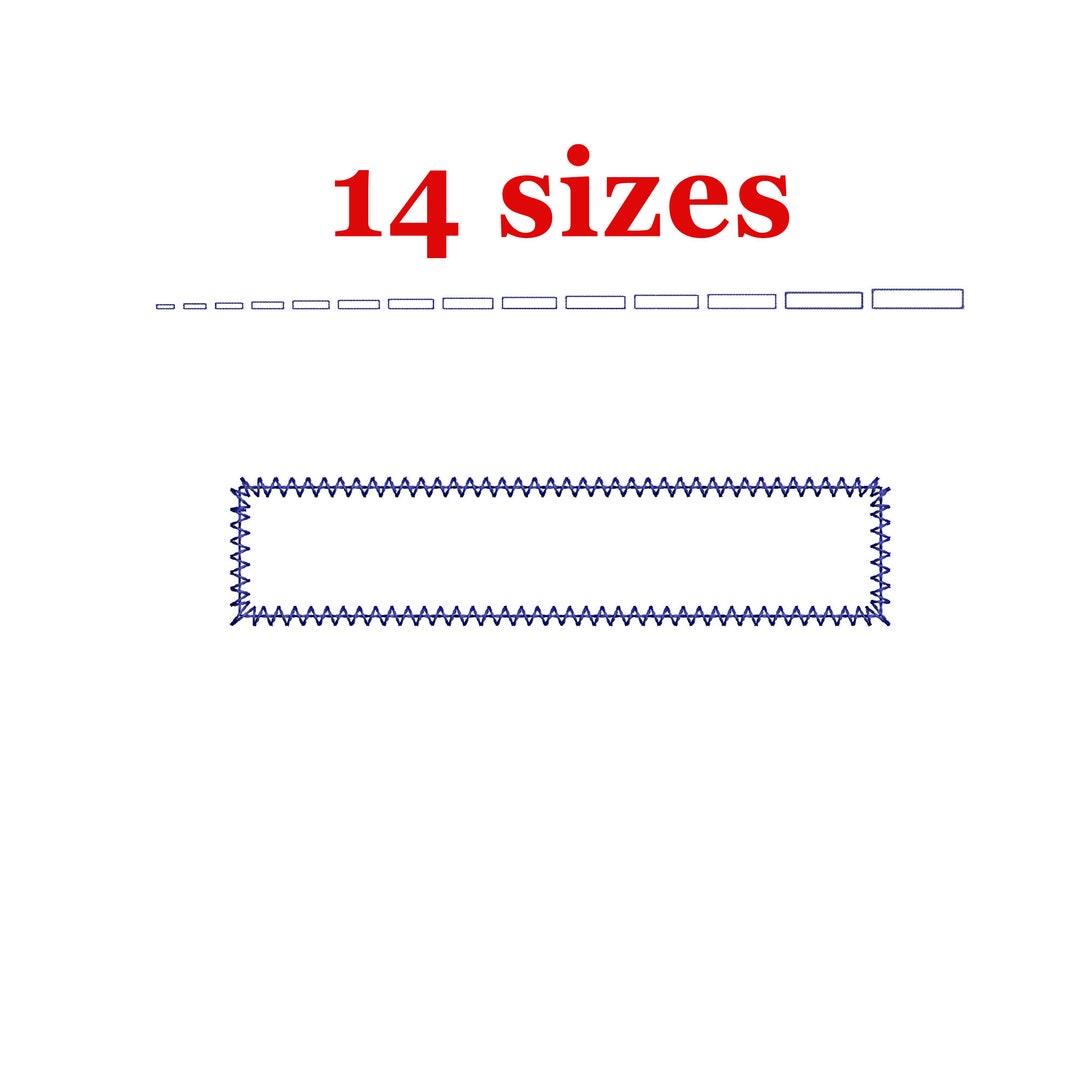 Zig Zag Rectangle Embroidery Design. Machine Embroidery Design. Mini ...