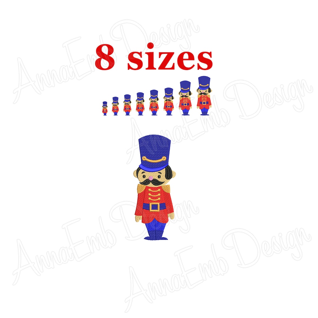 Nutcracker Embroidery Design. Mini Toy Soldier. Machine Embroidery ...