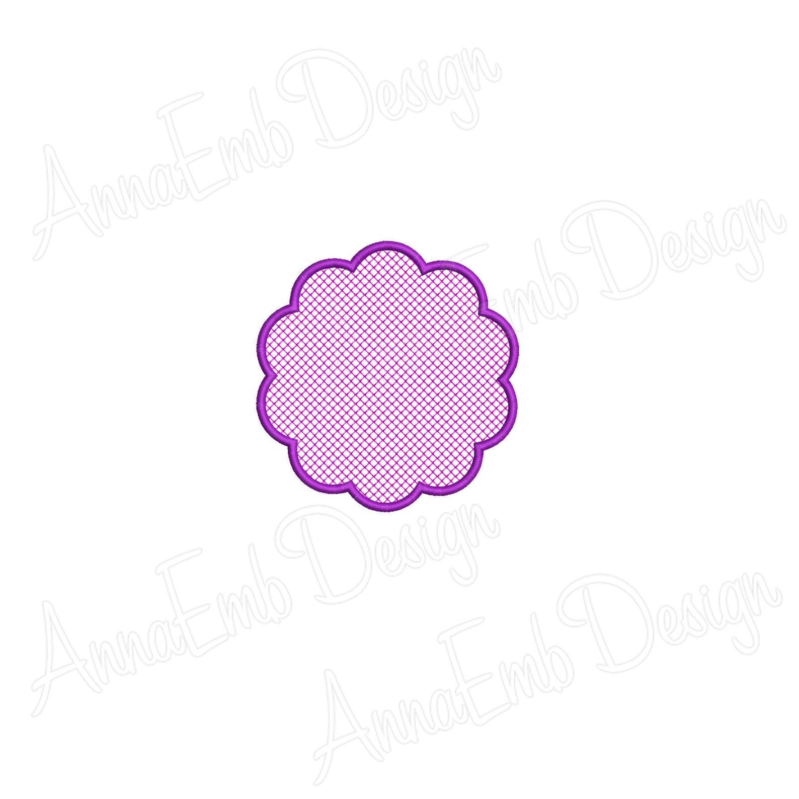 Scallop Circle Embroidery Design. Motif Scallop. Scalloped - Etsy