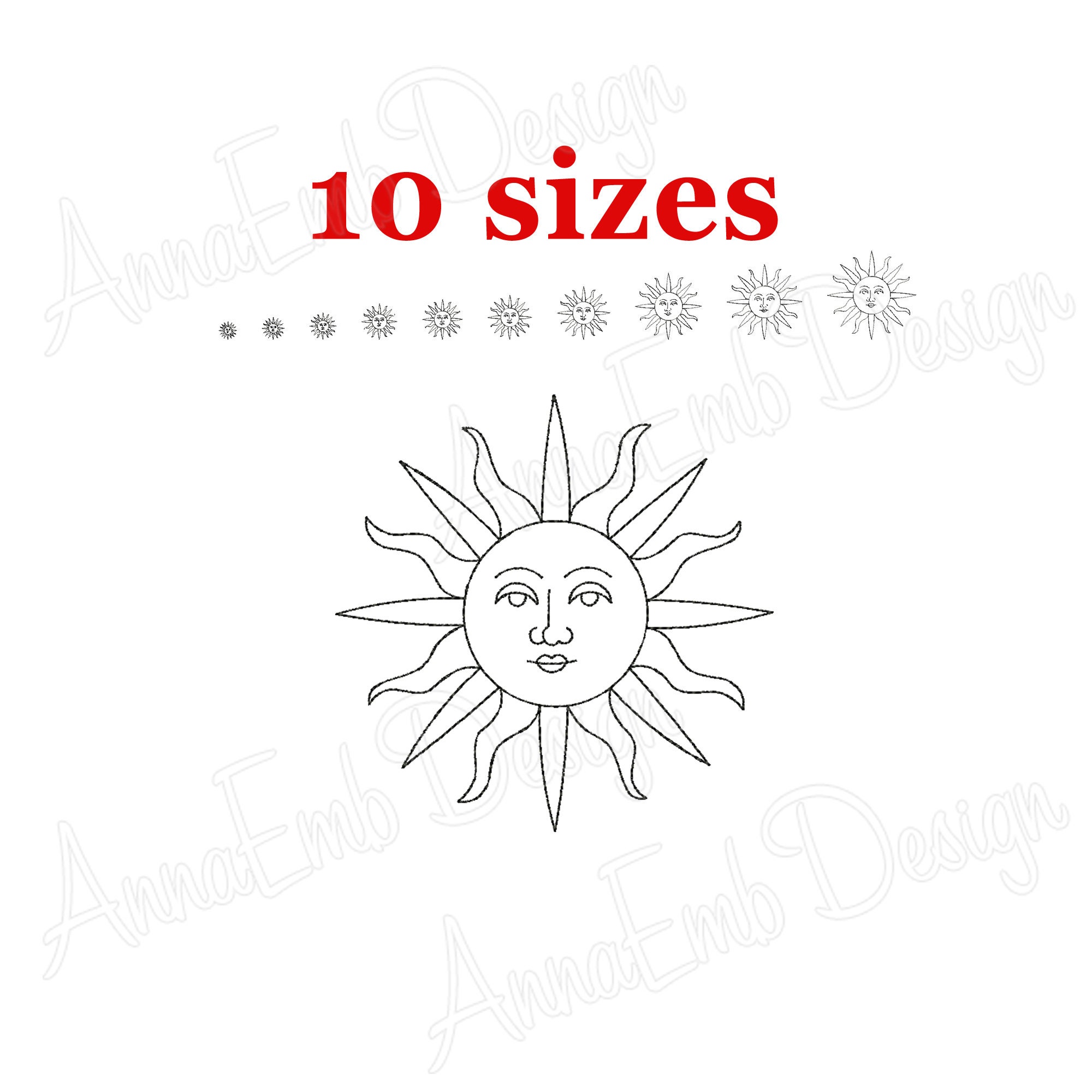 Sun Embroidery Design. Sunshine Design. Sun Mini Embroidery. Sun ...