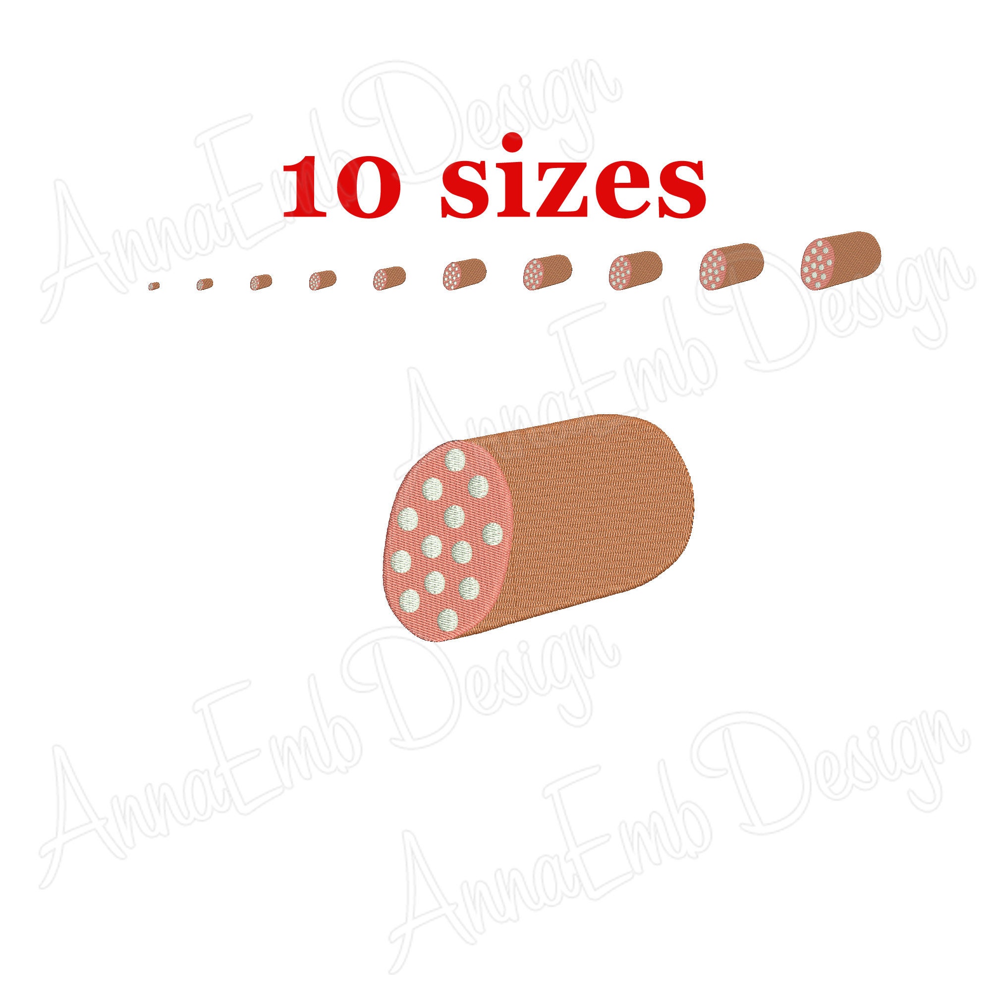 Salami Embroidery Design. Sausage Embroidery Design. Sausage - Etsy ...